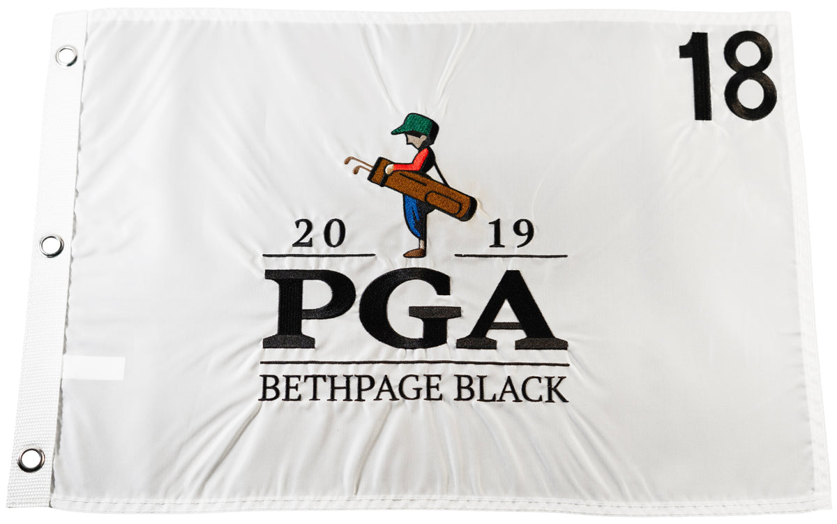 2019 PGA Championship Official Embroidered Pin Flag - Bethpage State P ...