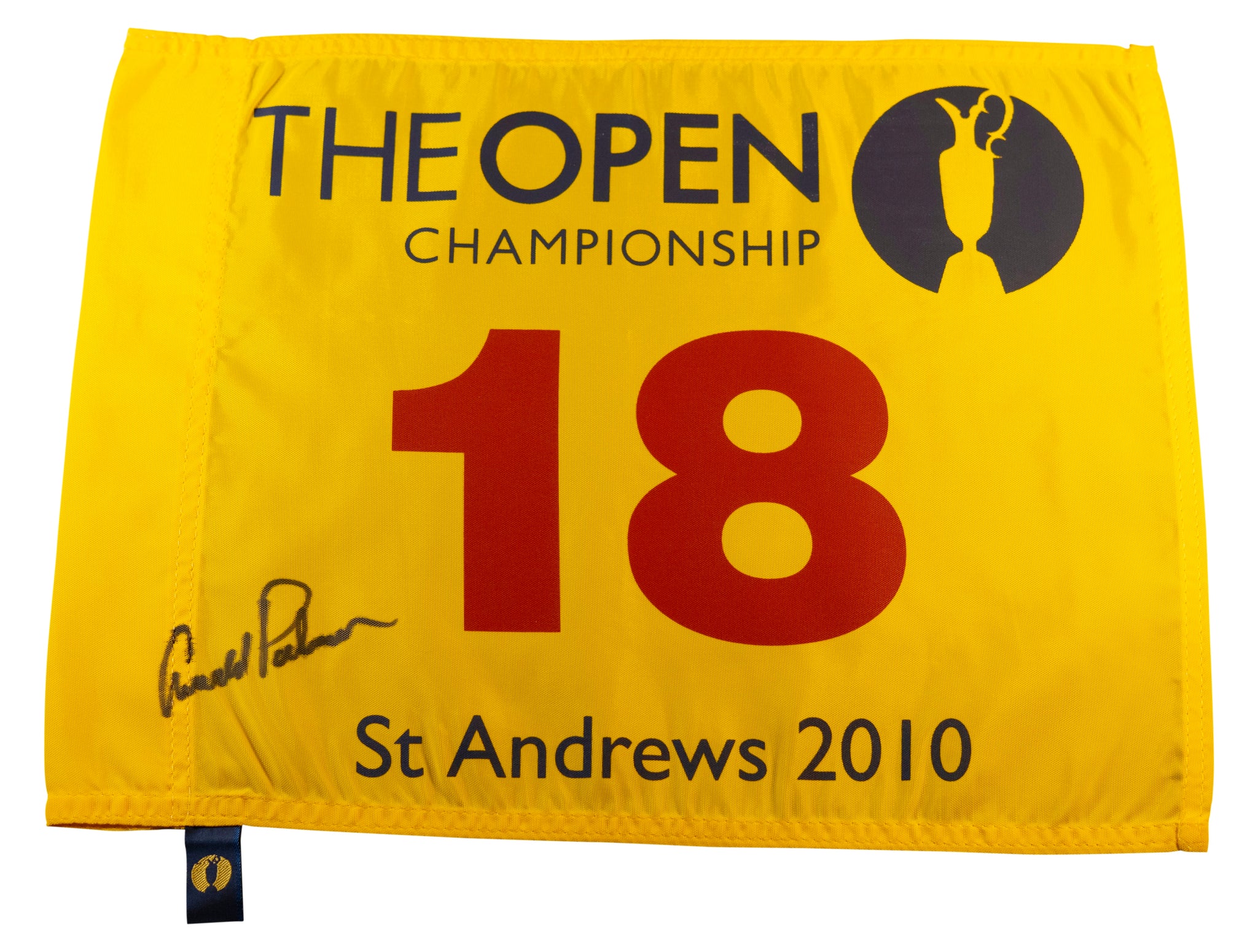 Arnold Palmer Signed 2010 (British) Open Championship Pin Flag – Patron ...