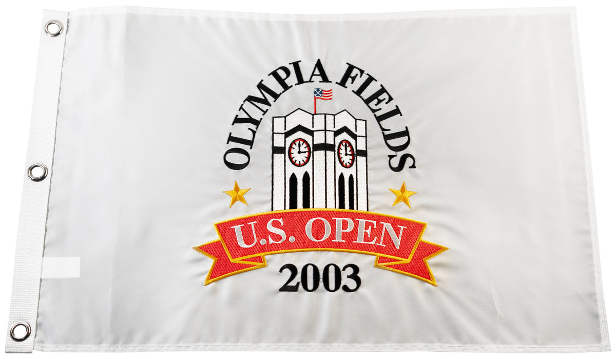 2003 US Open Official Embroidered (Red) Pin Flag - Olympia Fields (Nor ...