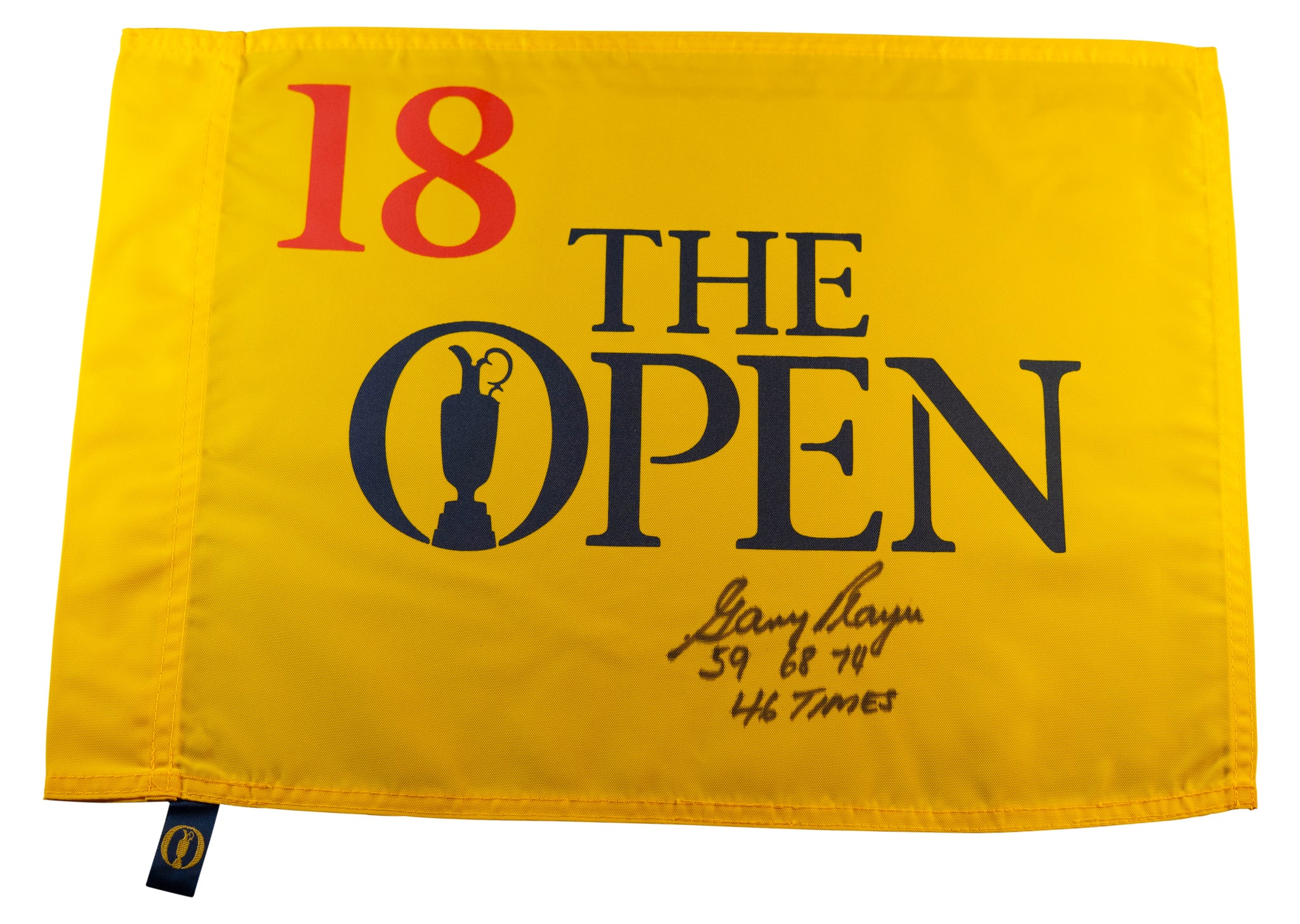 Gary Player Signed Undated (British) Open Championship Pin Flag - Insc ...
