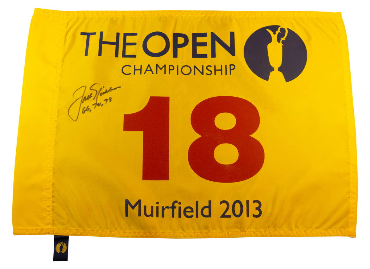 Jack Nicklaus Signed 2013 Open Championship Flag – Patron Gear