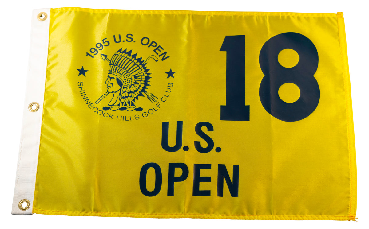 1995 US Open Official Silk Screen Pin Flag - Shinnecock Hills Golf Clu ...