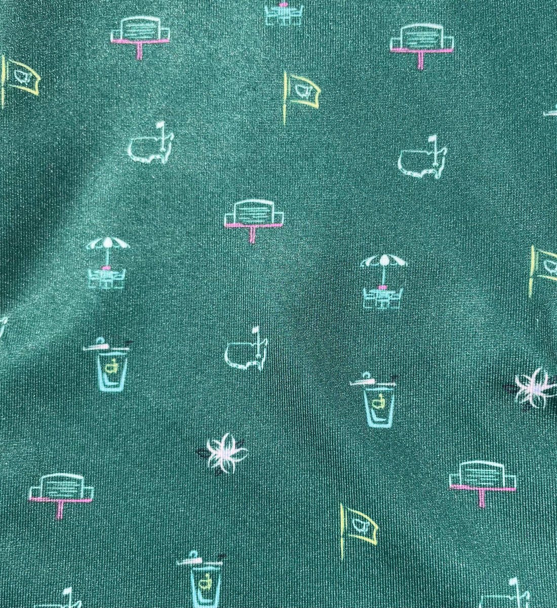 Masters Peter Millar Green Icons Print Men's Polo Shirt (Size: Large ...